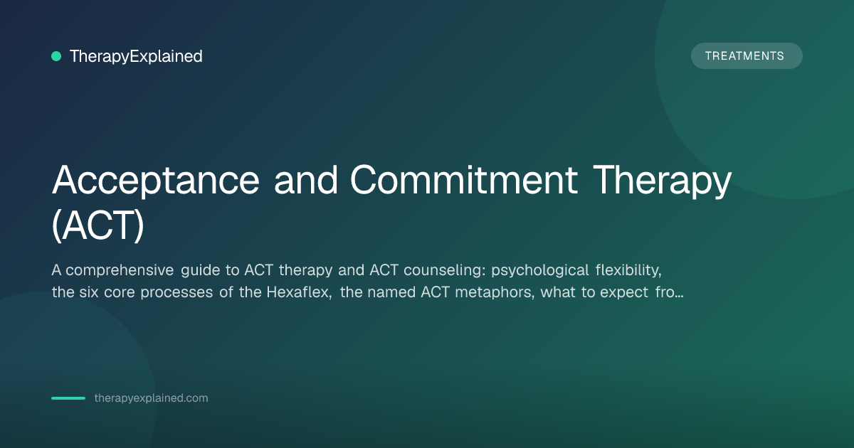 ACT Therapy: Six Core Processes, Hexaflex & How It Works | TherapyExplained